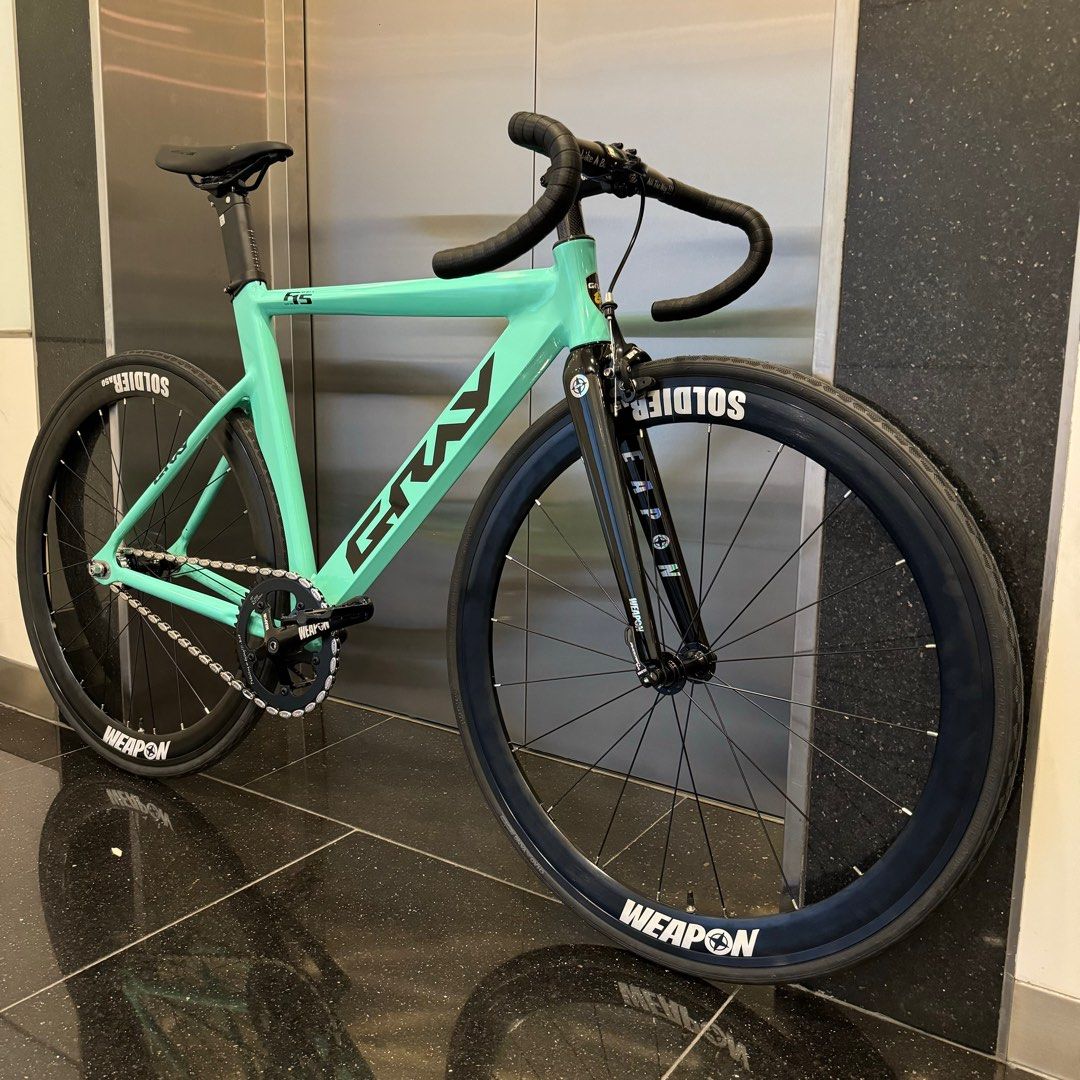 Gray fixie/frame set $450/complete bike $750/brand new bike/alloy bike ...