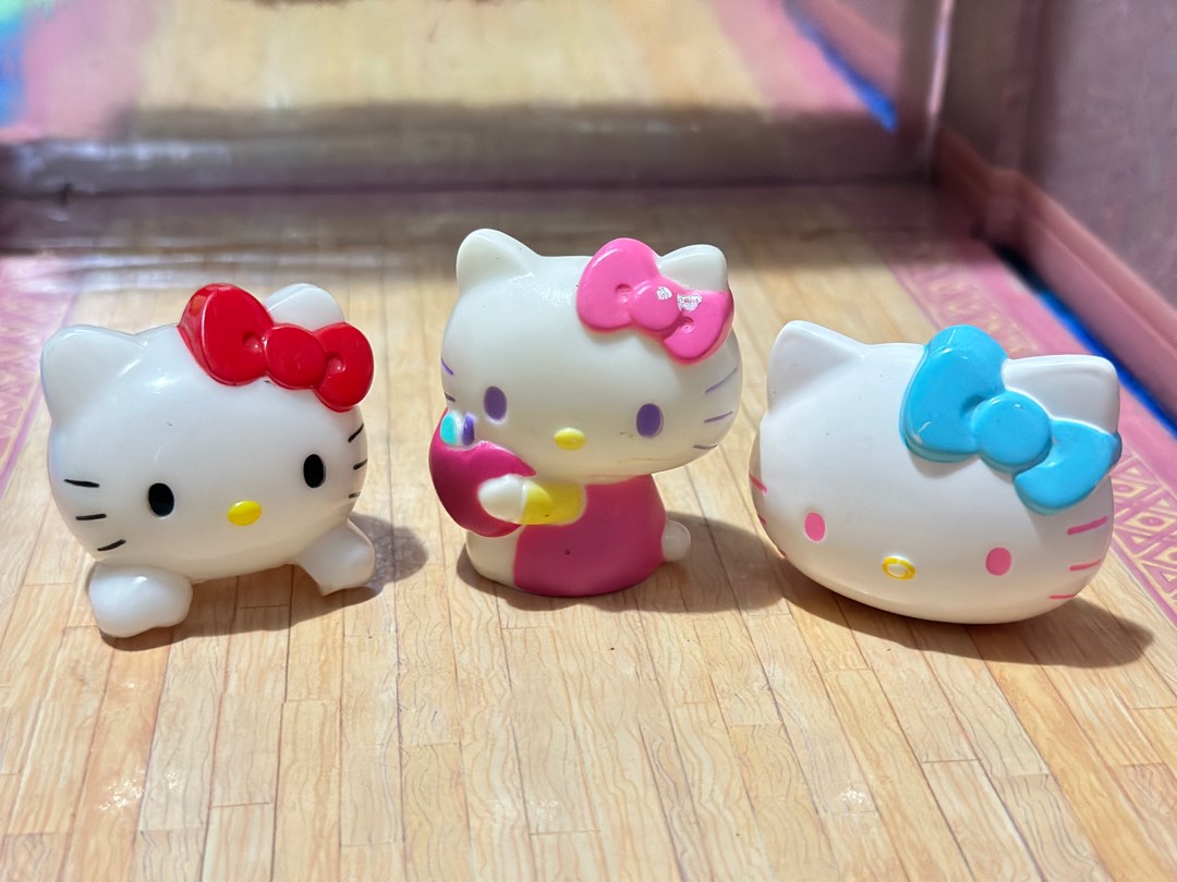Hello Kitty Figures 3pc set, Hobbies & Toys, Toys & Games on Carousell