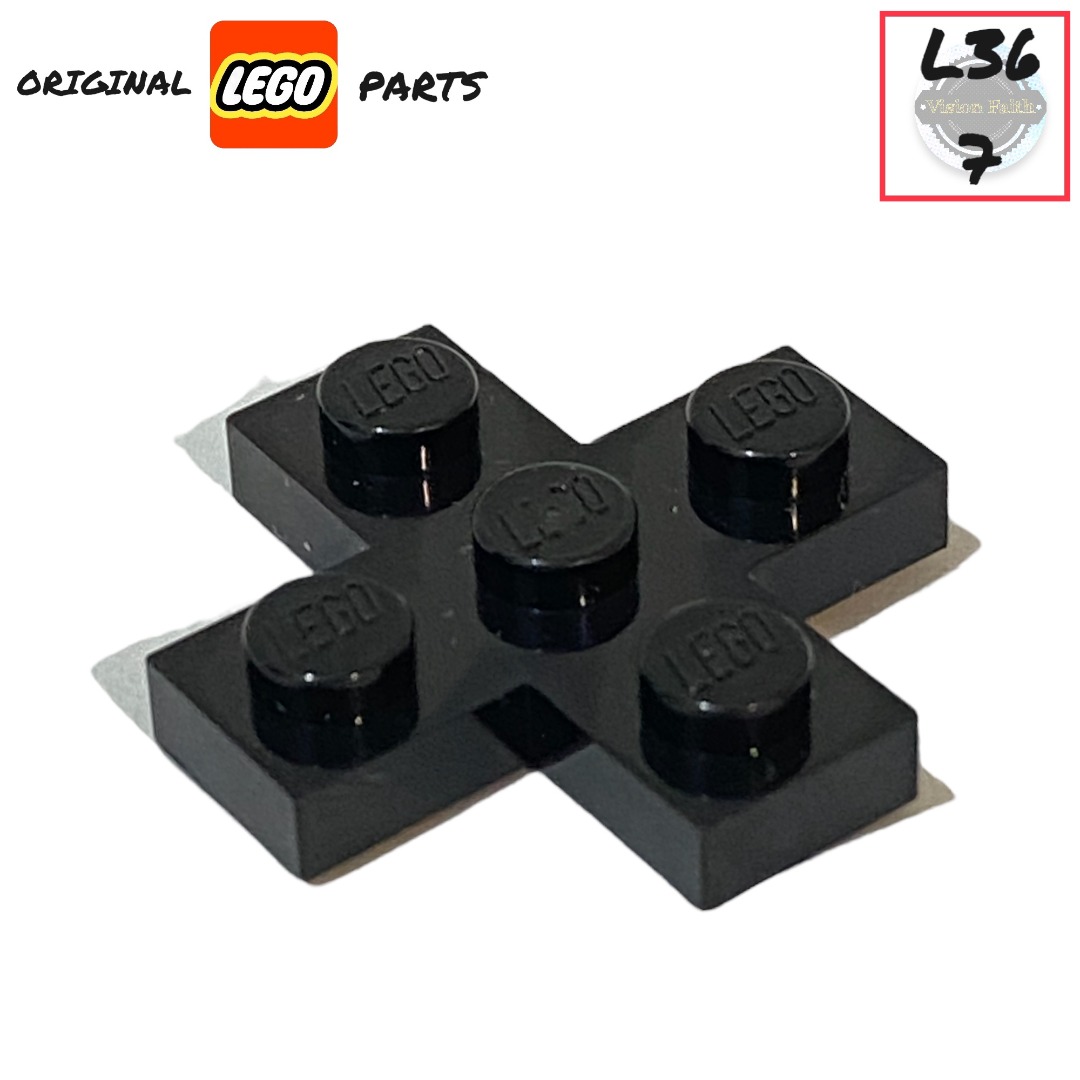 L36.7. LEGO PLATE MODIFIED PARTS #15397 - PLATE MODIFIED 3 x 3 CROSS ...