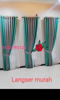 Langsir skali siap pasang, Furniture & Home Living, Home Decor ...