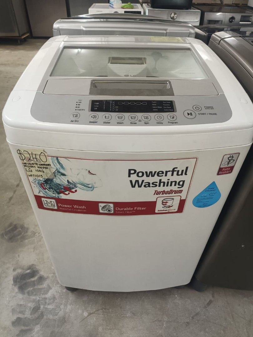 LG 10kg, Turbo Drum Top Load Washing Machine WFT1015, TV & Home ...