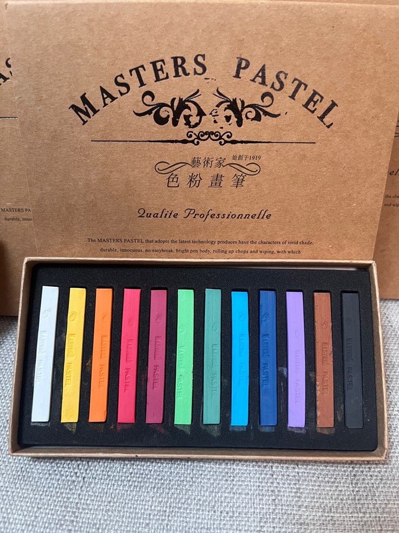 Masters Pastel 馬利牌 12色粉彩筆 全新 和諧粉彩 , 興趣及遊戲, 手作＆自家設計, 工藝用品及工具 - Carousell
