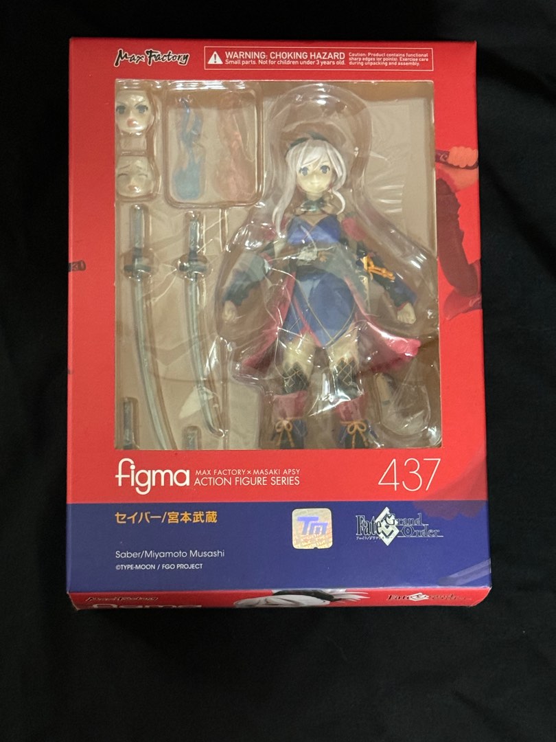 Max Factory Figma 437 FGO 命運冠位指令 宮本武裝 SABER, 興趣及遊戲, 玩具 & 遊戲類 - Carousell