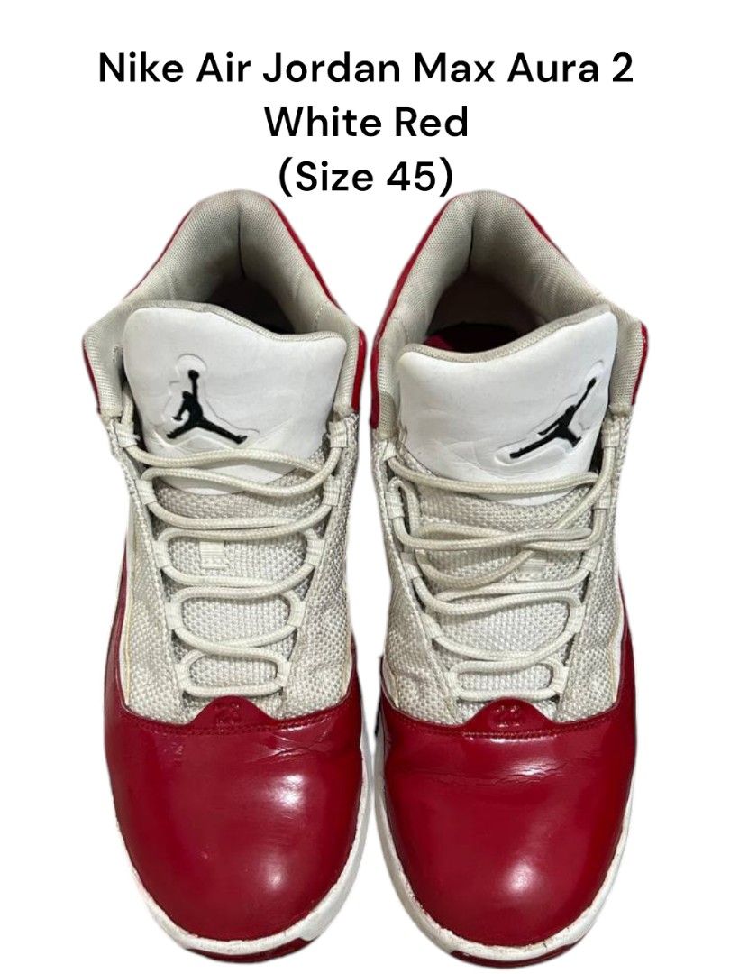 Nike Air Jordan Max Aura 2 White Red DC1764100, Fesyen Pria, Sepatu ...