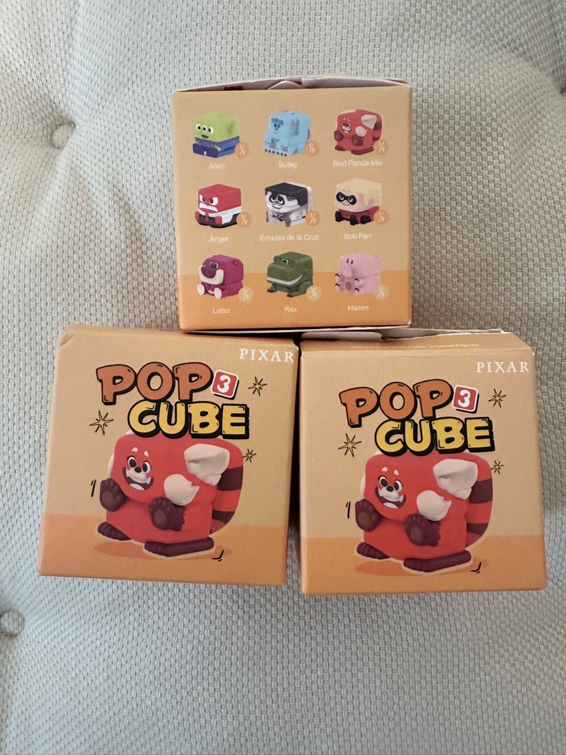 Popmart Pixar Pop Cube Red Panda, 興趣及遊戲, 玩具 & 遊戲類 - Carousell