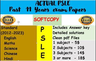 Self collection only: PSLE PRELIM SCIENCE EXAM 2024 (NEW), Hobbies ...