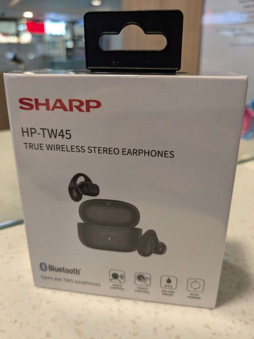 SHARP Open-ear True Wireless Earbuds (BLACK) HP-TW45(BK), Audio ...