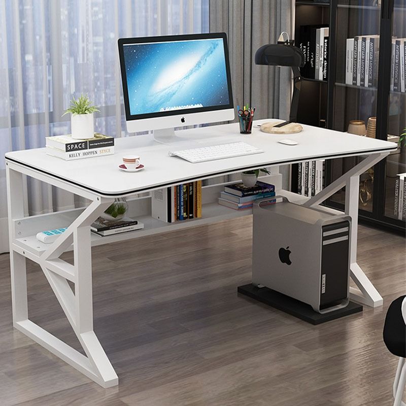 Simple desktop home computer desk study desk simple table steel wood ...