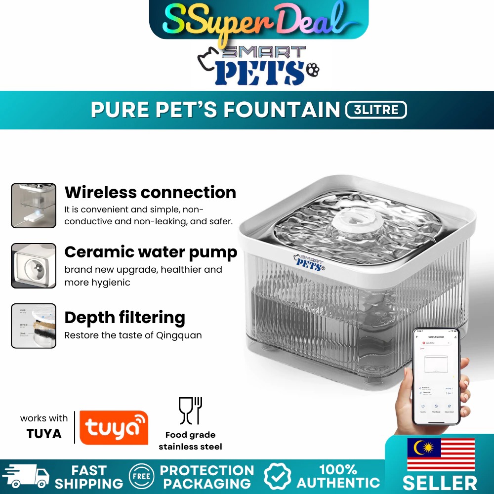 Smart Pets Wireless Water Pump Pet Water Fountain, Pet Supplies, Homes ...