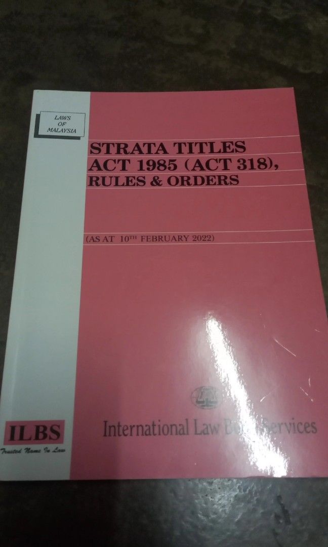 Strata Titles Act 1985, Hobbies & Toys, Books & Magazines, Textbooks on ...
