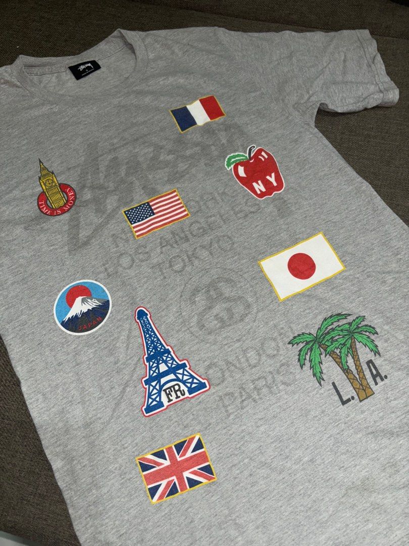 Stussy World tour flags, Men's Fashion, Tops & Sets, Tshirts & Polo ...