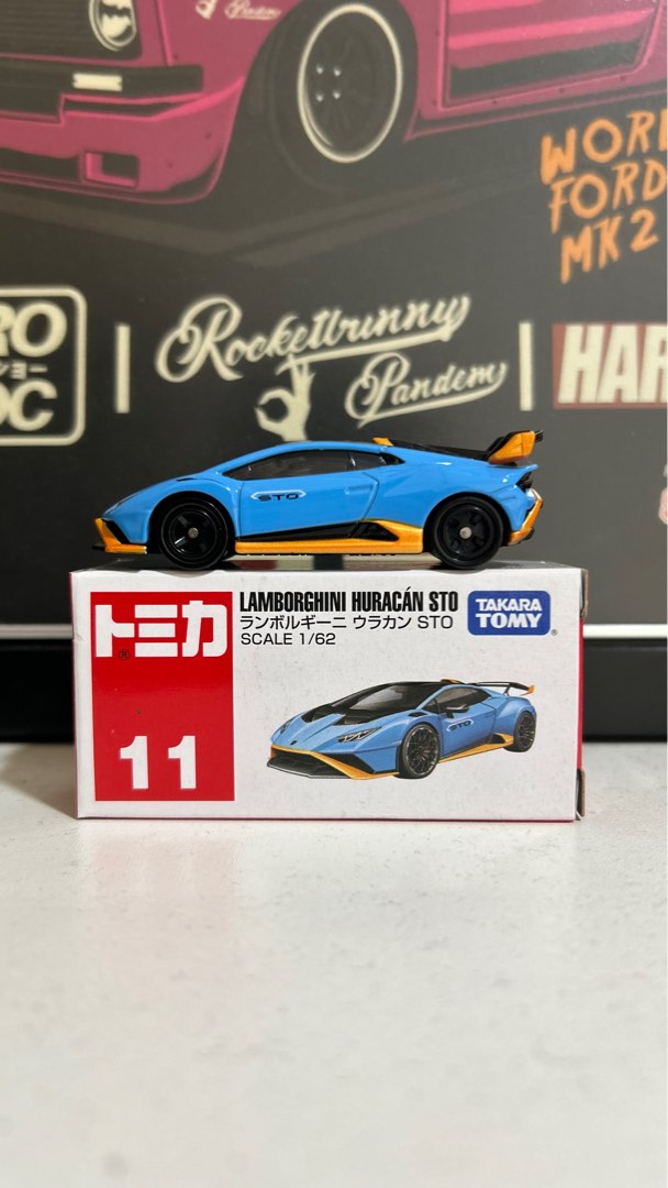 Tomica #11 Lamborghini Huracán STO 1/62, Hobbies & Toys, Toys & Games ...