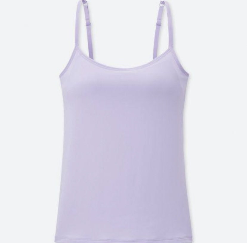 Uniqlo Airism padded bra top seamless in lilac periwinkle color, Women ...