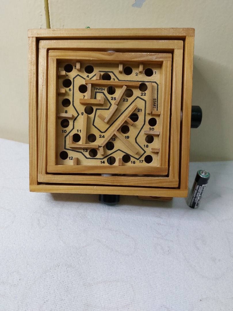 Wooden Labyrinth Toy Maze Of Winding Passages Precision Control In All ...
