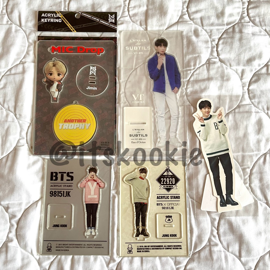 [WTS] BTS BT21 Jungkook Jimin acrylic stand / Suga 3rd Muster paper ...
