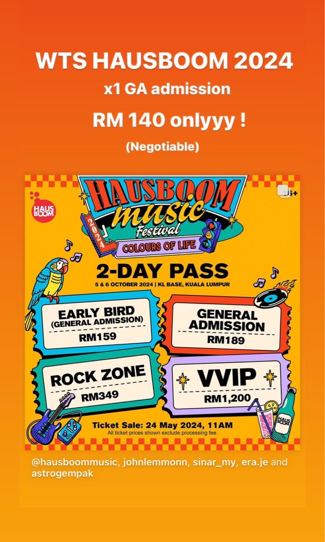WTS HAUSBOOM 2024, Tickets & Vouchers, Event Tickets on Carousell