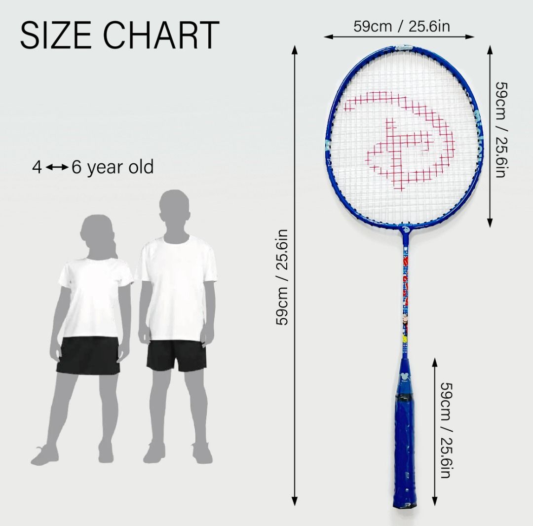 麥斯卡x迪士尼冰雪奇緣及米奇老鼠兒童羽毛球拍（一對）｜Mesuca Disney Frozen and Mickey Mouse kids ...