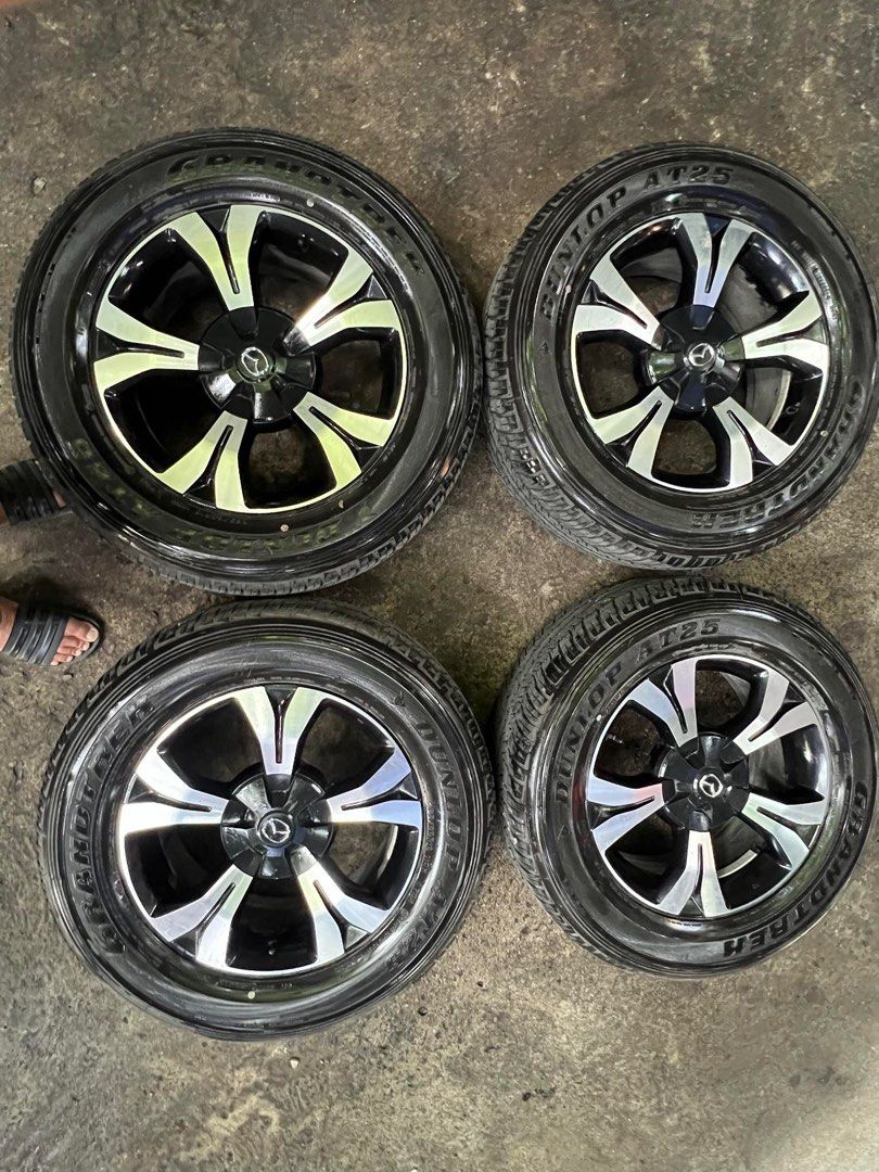 18” Mazda BT50 Mags used 6Holes pcd 139 w/265-60-r18 Dunlop used tires ...
