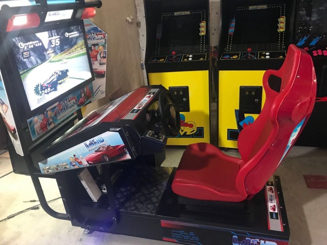 "32""LCD Outrun Single Car Arcade game Simulator racing machine ...