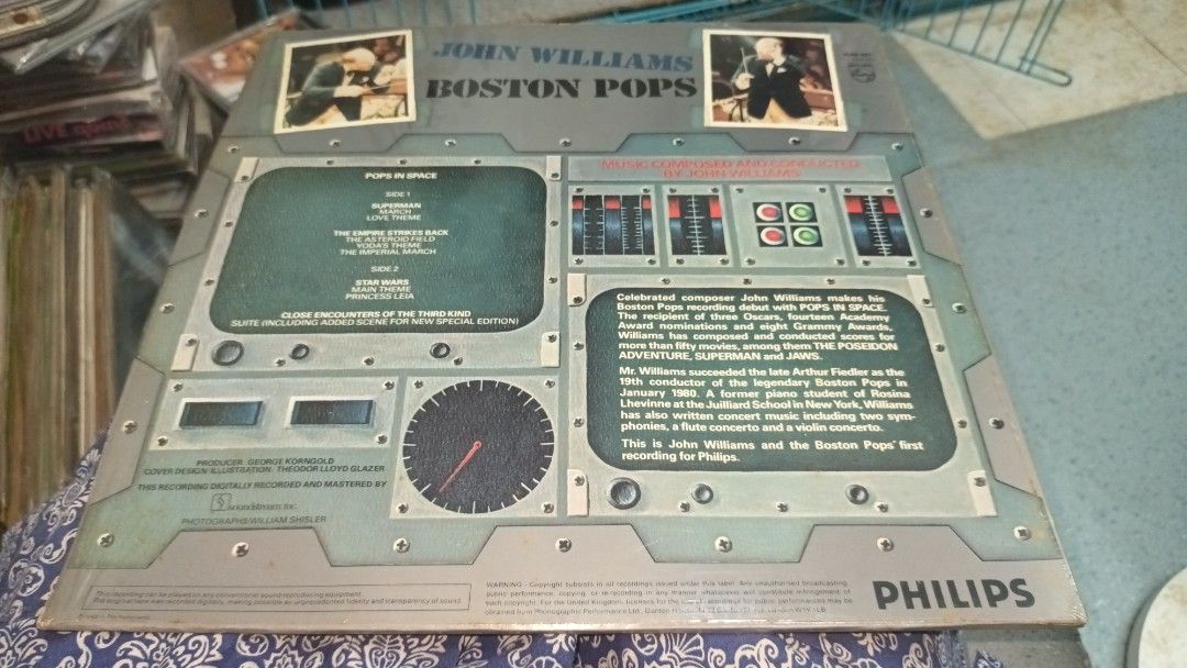 荷蘭版 古典名盤 試音天碟 JOHN WILLIAMS BOSTON POPS POPS IN SPACE 舊版 黑膠 LP !, 興趣及遊戲 ...