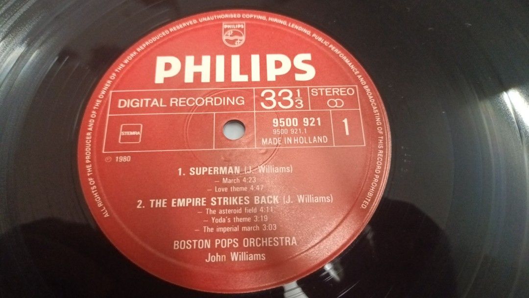 荷蘭版 古典名盤 試音天碟 JOHN WILLIAMS BOSTON POPS POPS IN SPACE 舊版 黑膠 LP !, 興趣及遊戲 ...
