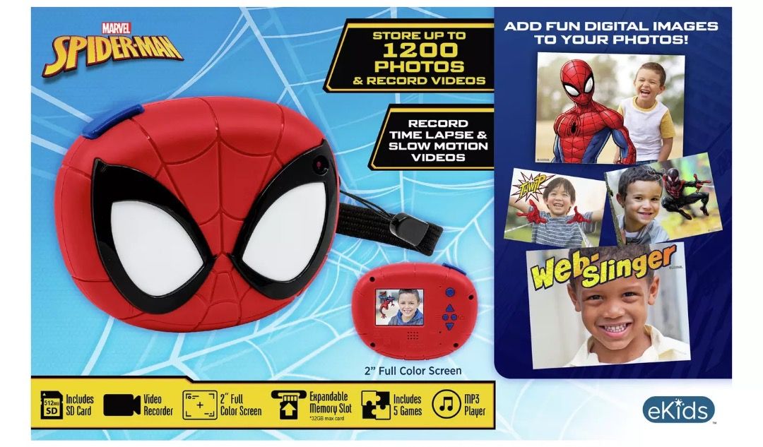 兒童數碼相機 復仇者聯盟 蜘蛛俠 Marvel Avengers Spider Man Interactive Digital Camera ...