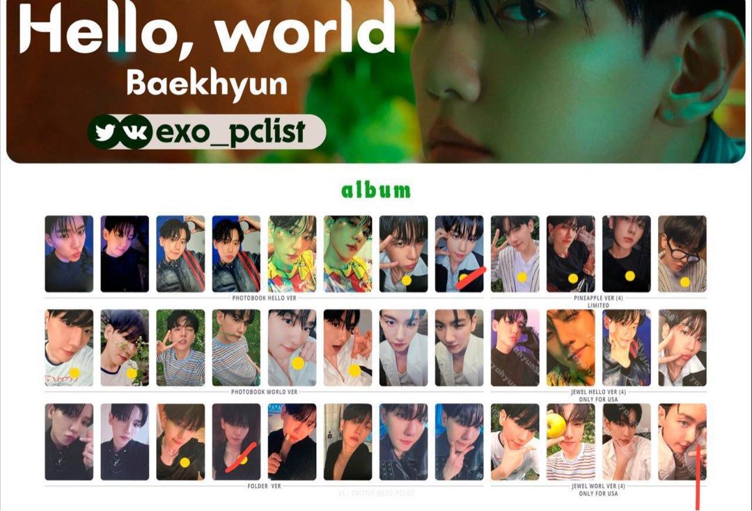 BAEKHYUN HELLO WORLD PHOTOCARD, Hobbies & Toys, Memorabilia ...