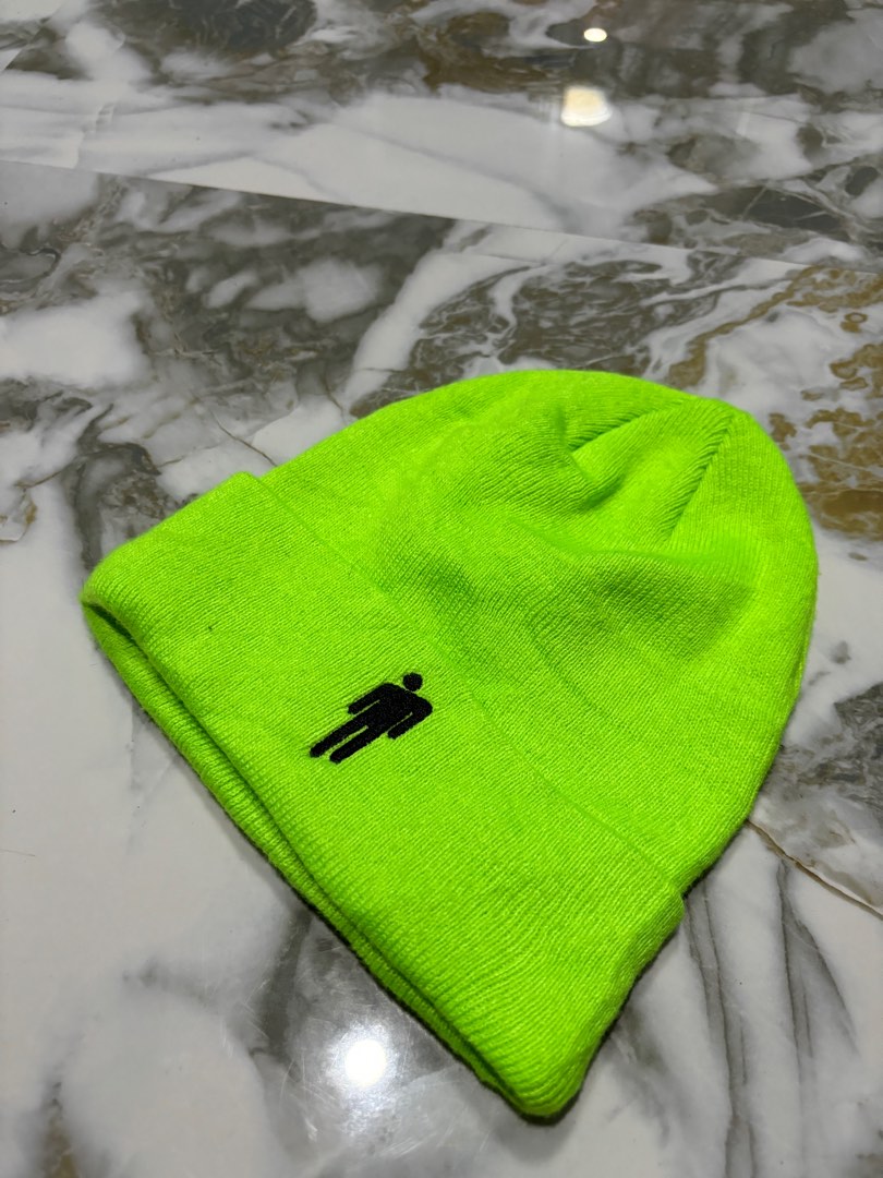 BILLIE EILISH BLOSH NEON GREEN BEANIE, Men's Fashion, Watches ...