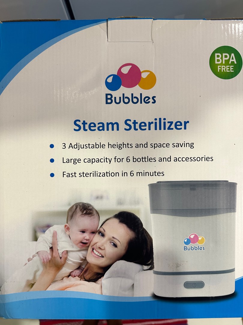 Bubbles Steam Steriliser + Portable Food & Bottle Warmer, Babies & Kids, Nursing & Feeding ...
