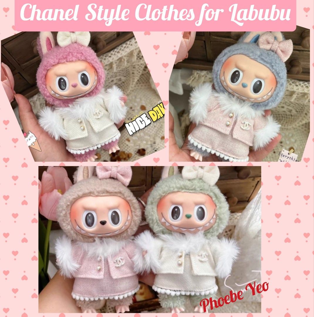Chanel Style Clothes for Labubu, Hobbies & Toys, Toys & Games on Carousell
