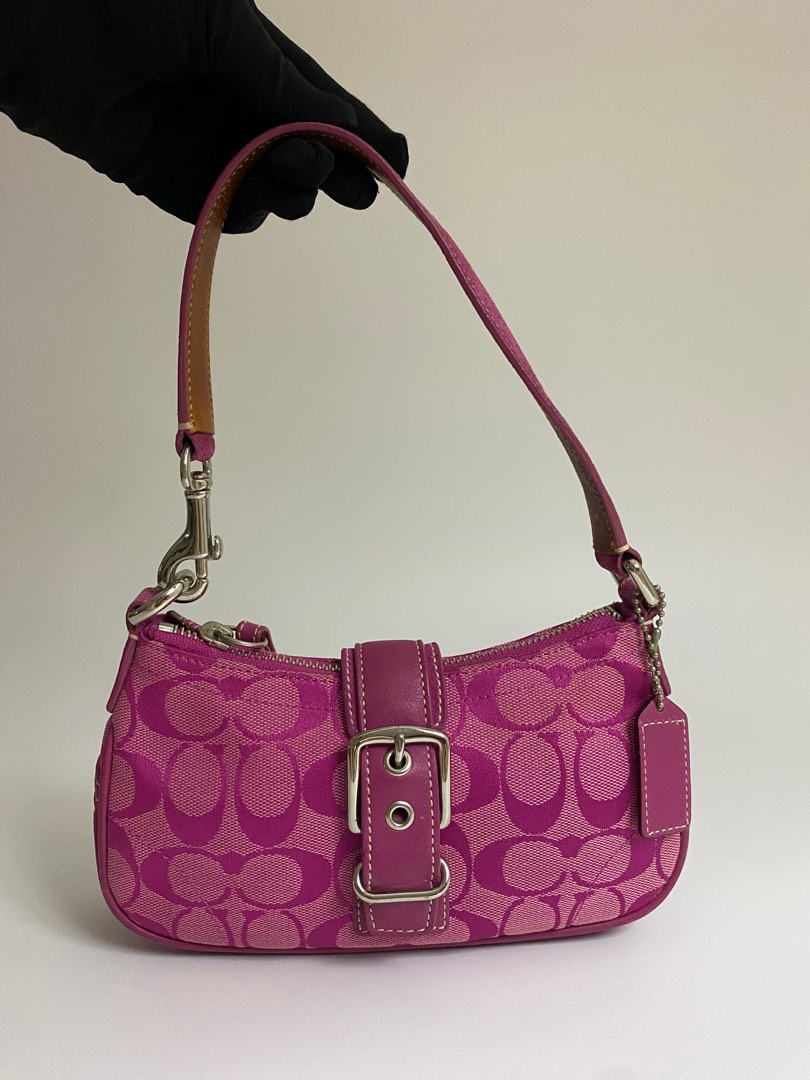 Coach Hot Pink Demi Buckle Kili Shoulder Bag Rare vintage, Luxury, Bags ...
