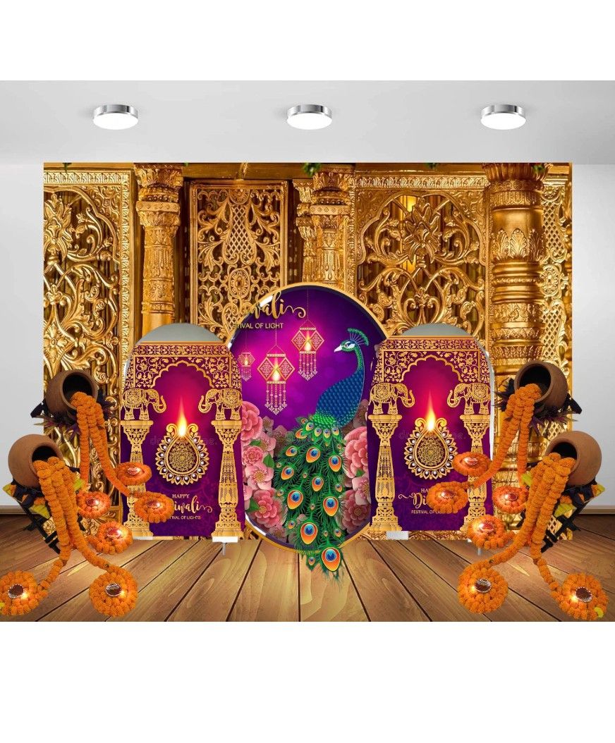 Deepavali decoration backdrop diwali, Furniture & Home Living, Outdoor ...