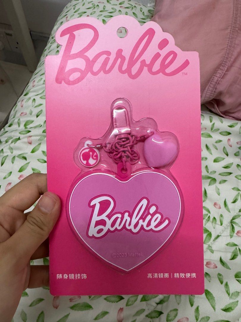 [DEFECT] Miniso Barbie Pink Heart Shaped Keychain, Women's Fashion ...
