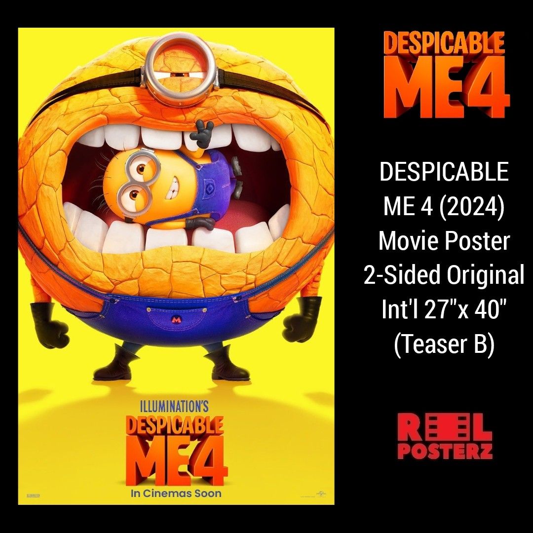 DESPICABLE ME 4 (2024) Movie Poster 2-Sided Original International 27"x ...