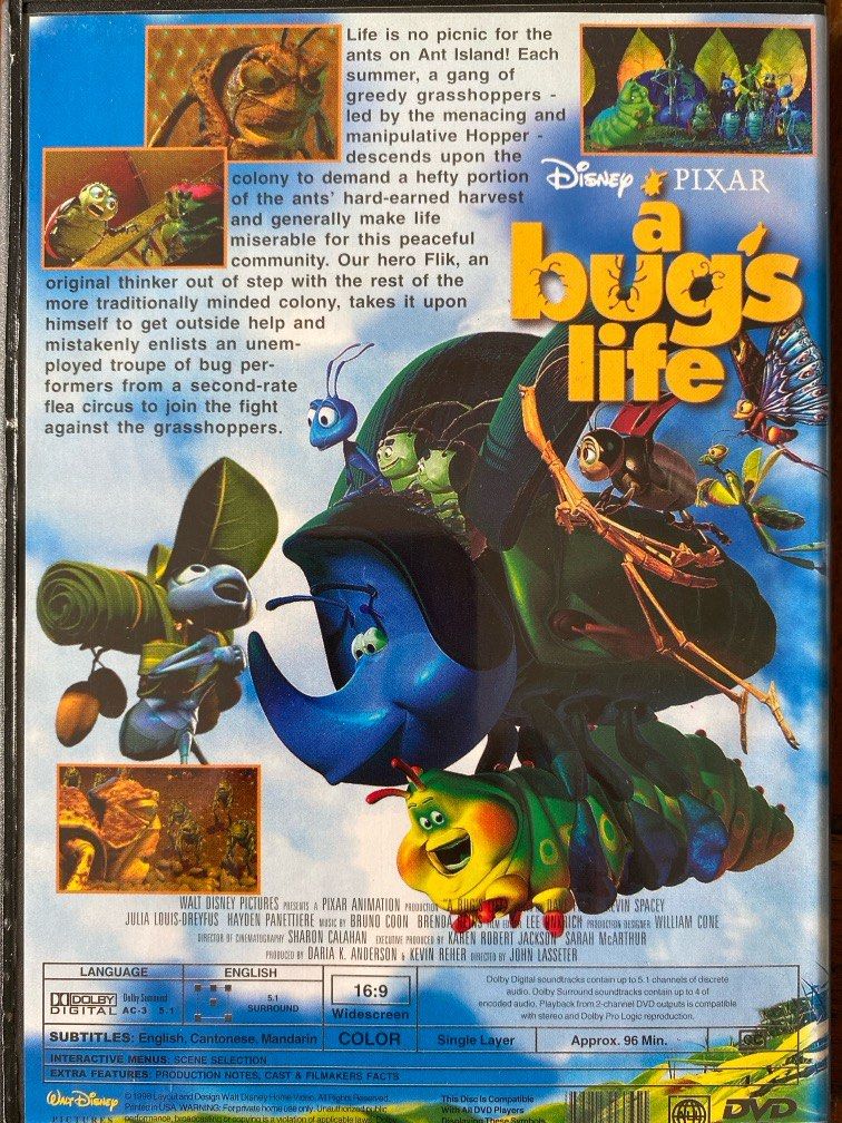 DVD - A Bug’s Life (1998), Hobbies & Toys, Music & Media, CDs & DVDs on ...