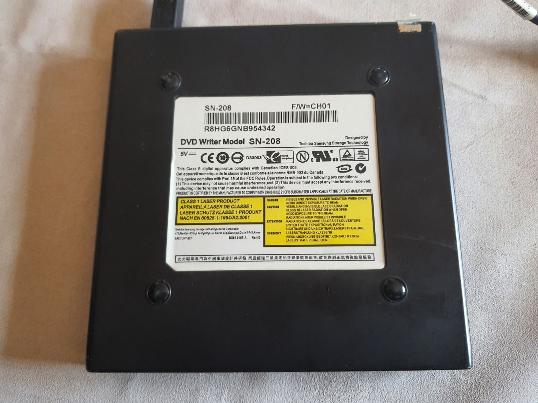 External USB CD DVD Reader Writer Samsung CDR CDRW Disc USB for Laptop ...