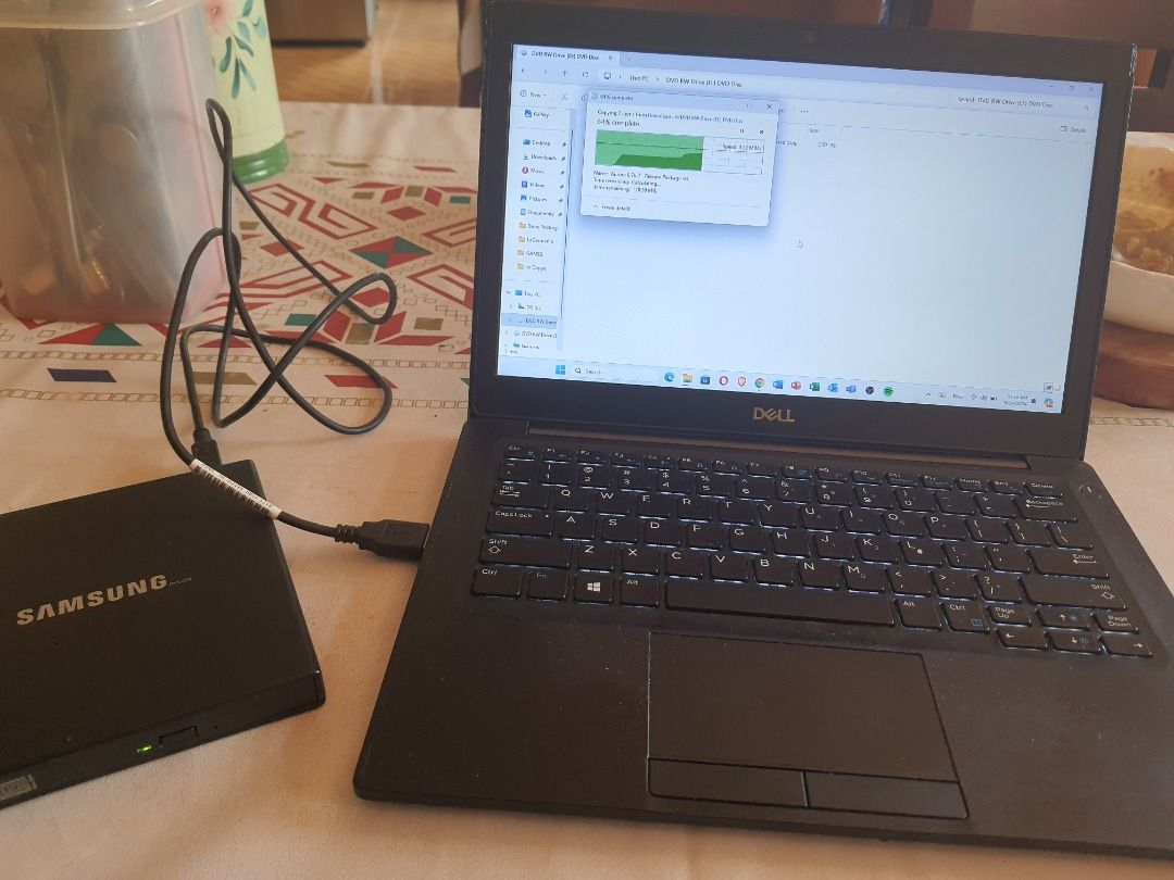 External USB CD DVD Reader Writer Samsung CDR CDRW Disc USB for Laptop ...