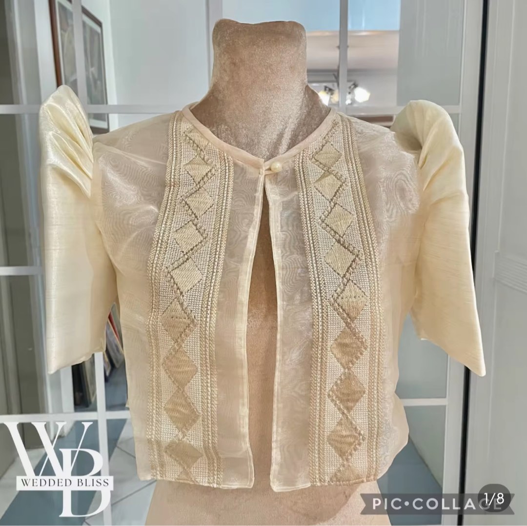 Filipiniana Terno Bolero, Women's Fashion, Tops, Blouses on Carousell