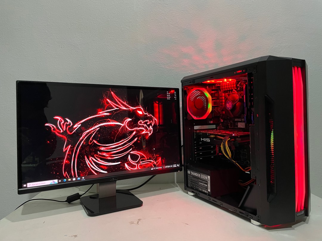 Fullset Gaming PC i7 RX 570 24” Monitor, Computers & Tech, Desktops on ...