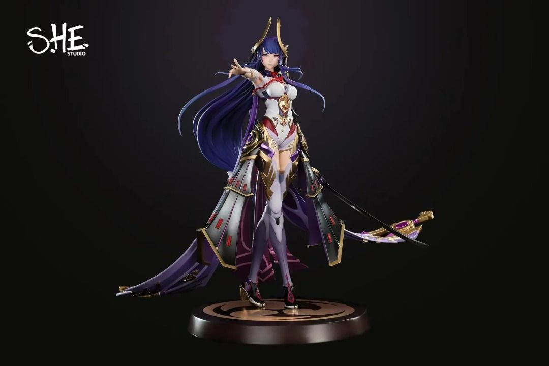 Genshin Impact Raiden Shogun 1/6 Scale Resin Statue Figure (S.H.E ...