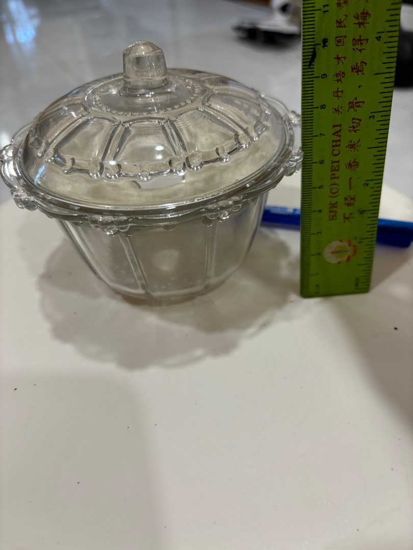 Glass Bowl c/w cover, Furniture & Home Living, Home Improvement ...