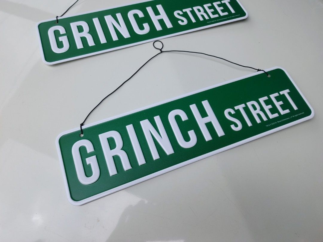 Grinch Street metal signage, Hobbies & Toys, Memorabilia & Collectibles ...