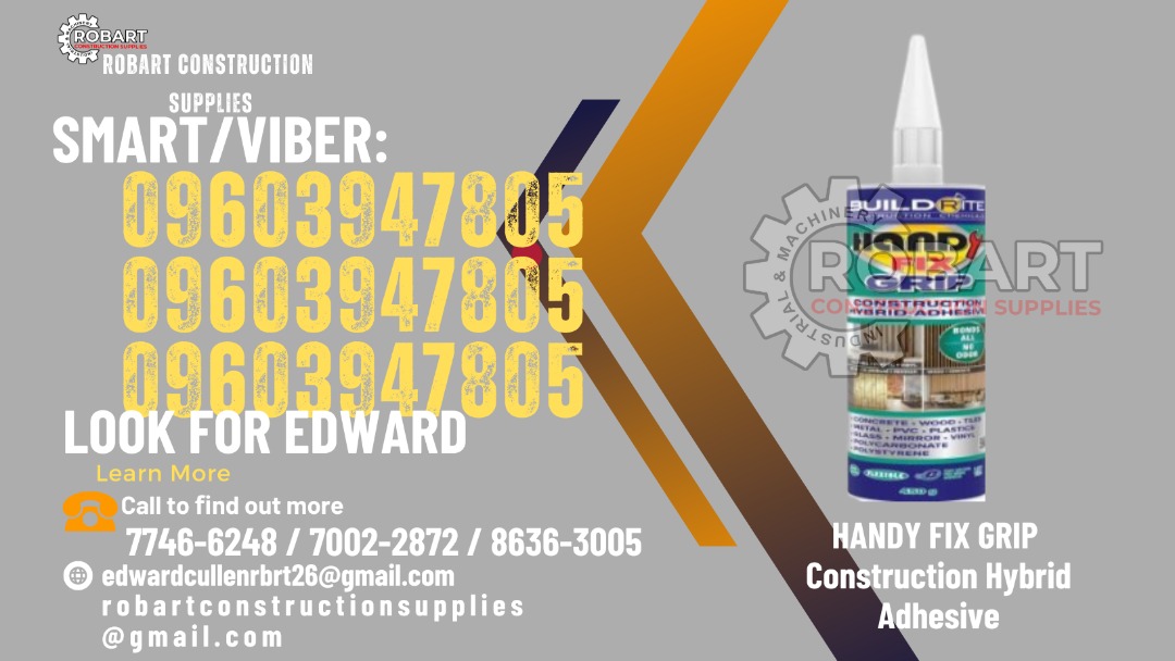 HANDY FIX GRIP Construction Hybrid Adhesive, Commercial & Industrial, Construction & Building ...