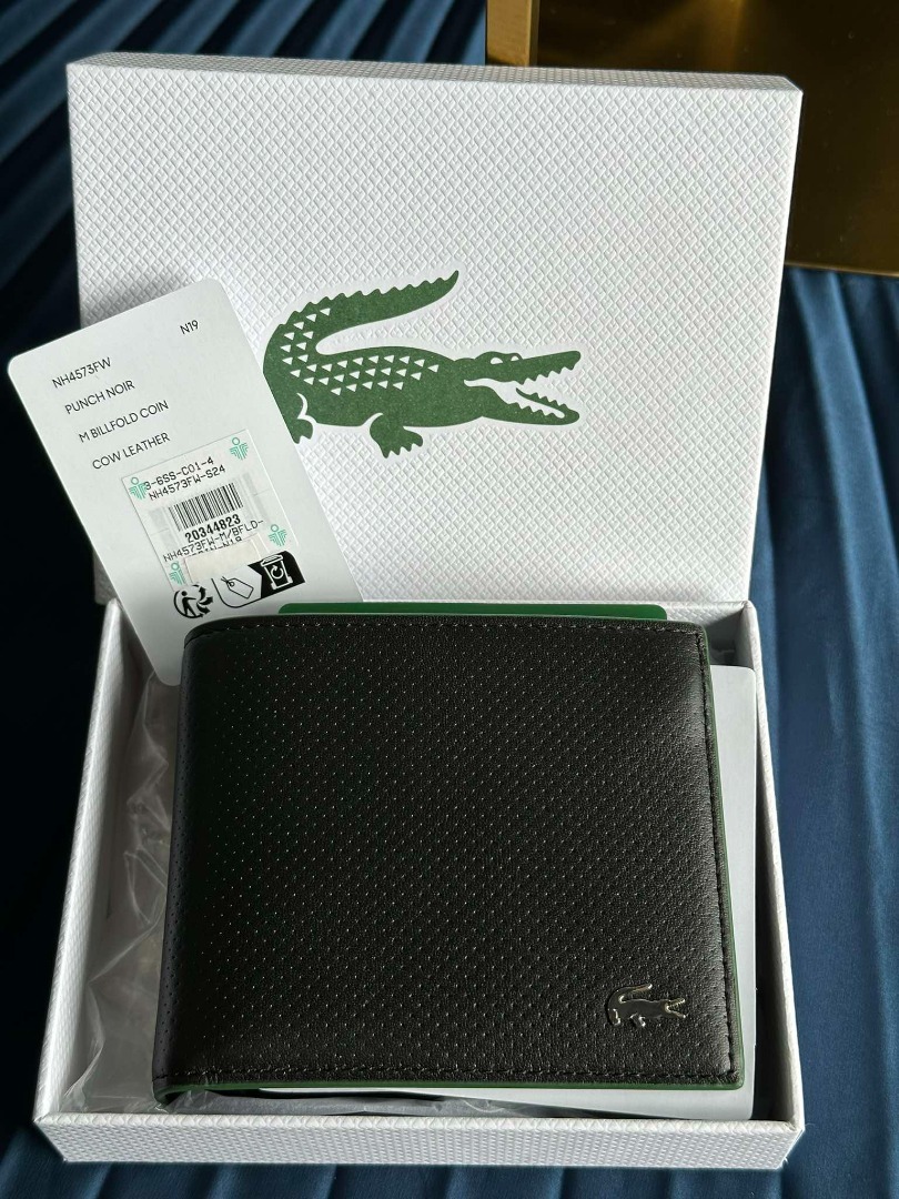 LACOSTE FG Medium RFID Protect Coin Purse Wallet, Men's Fashion ...