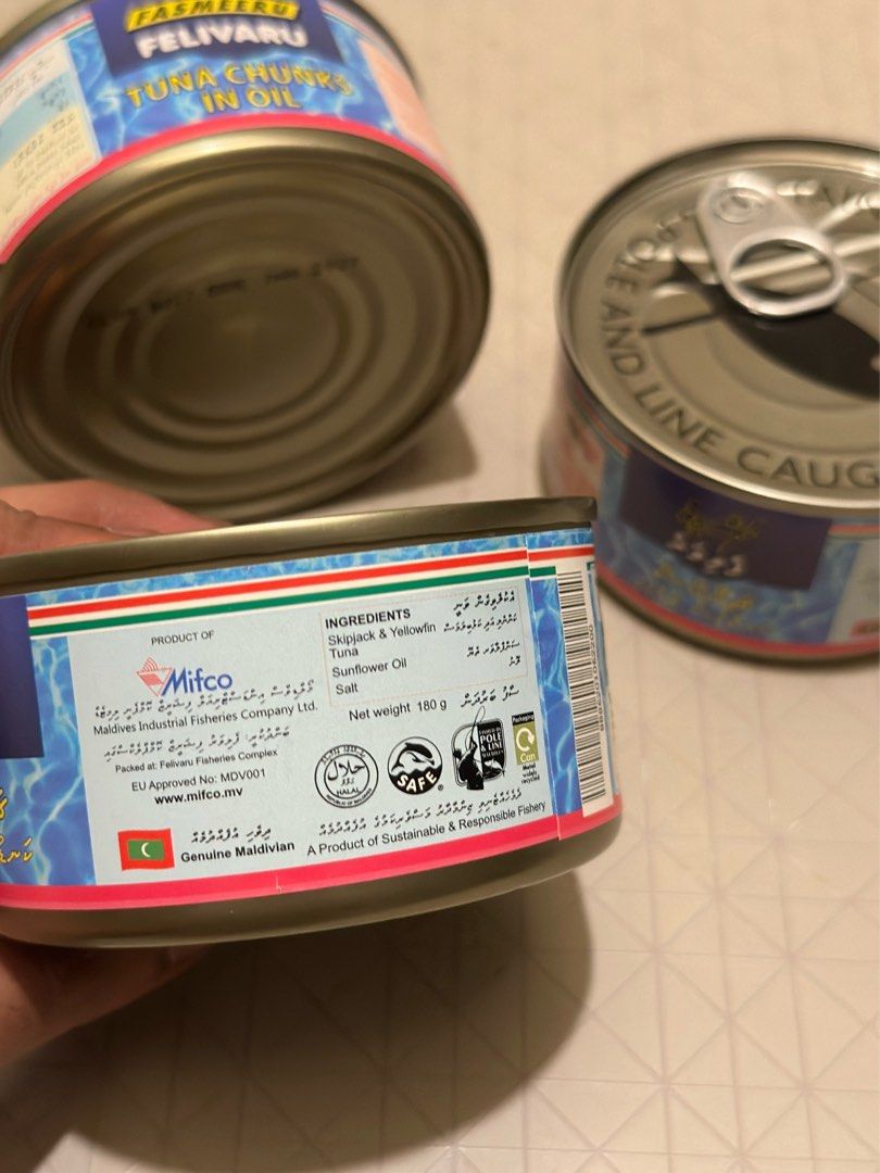 MALDIVES CANNED TUNA CHUNKS IN OIL - PRODUCT OF MALDIVES, Food & Drinks ...