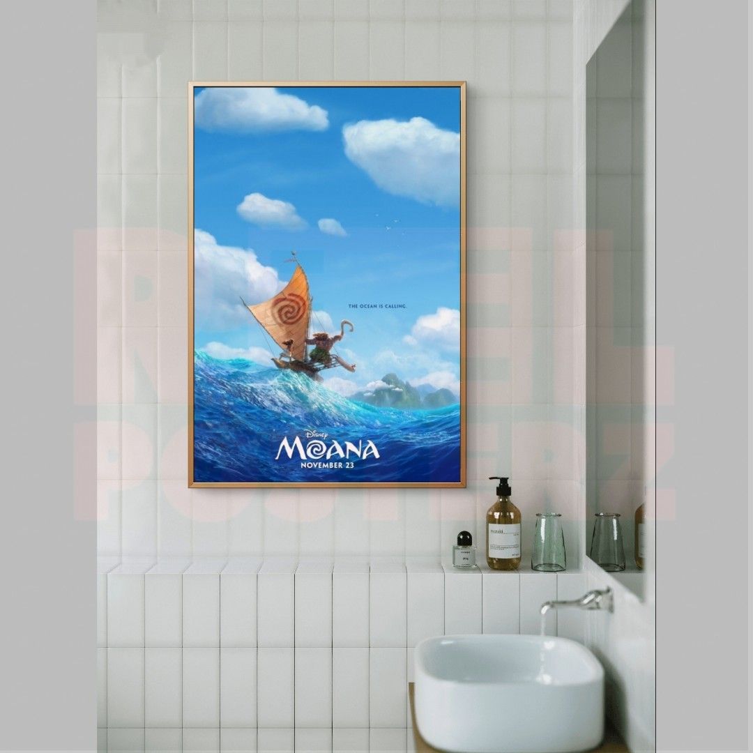 MOANA (2016) Movie Poster 2-Sided Original 27"x 40" (Local Distr. Version - Teaser), Furniture ...