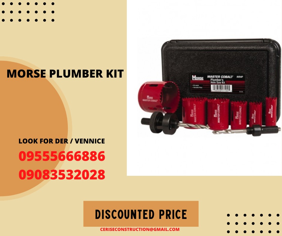 MORSE PLUMBER KIT, Commercial & Industrial, Construction Tools ...