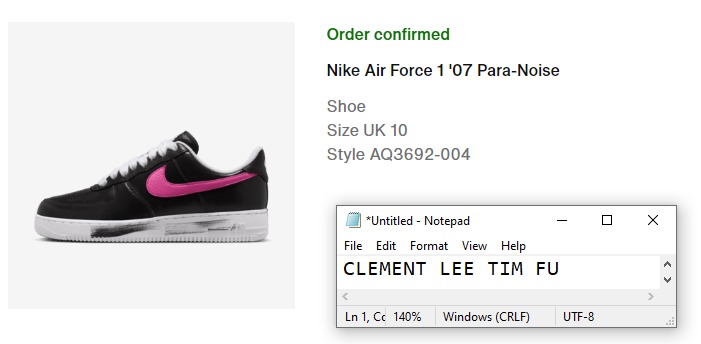 Nike Air Force 1 x PEACEMINUSONE 'Paranoise 3.0' (UK10 - RM1100 shipped ...