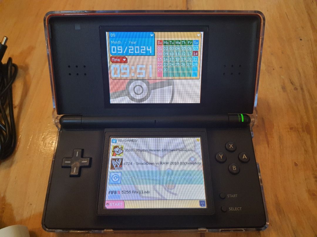 Nintendo DS Lite Crimson Complete with R4 and SD Card like Nintendo 3DS ...