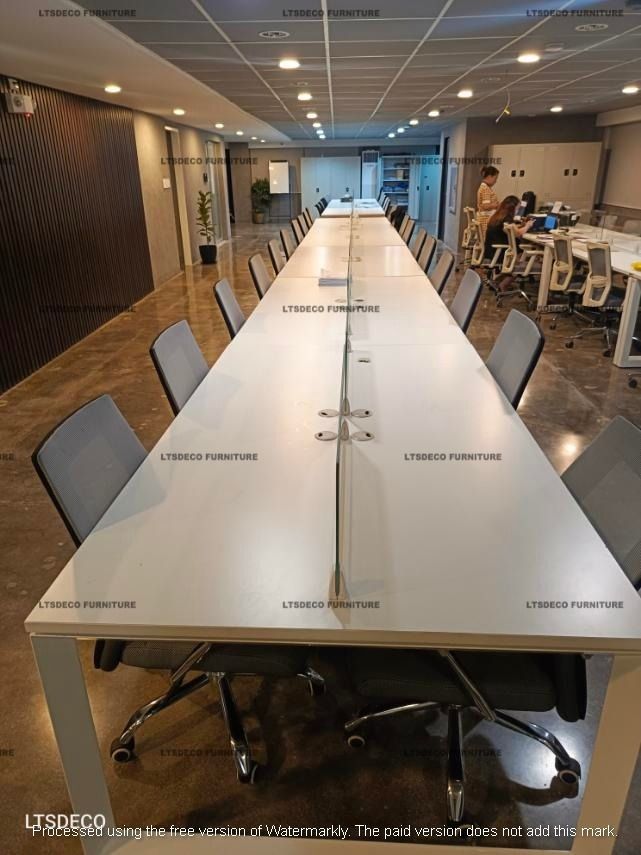 Office Furniture Customize Laminated and Metal Leg Long Table ...